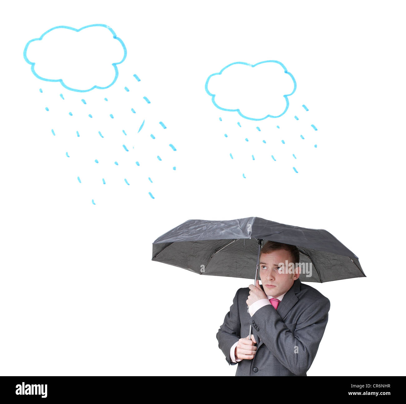 Hiding under umbrella hi-res stock photography and images - Alamy
