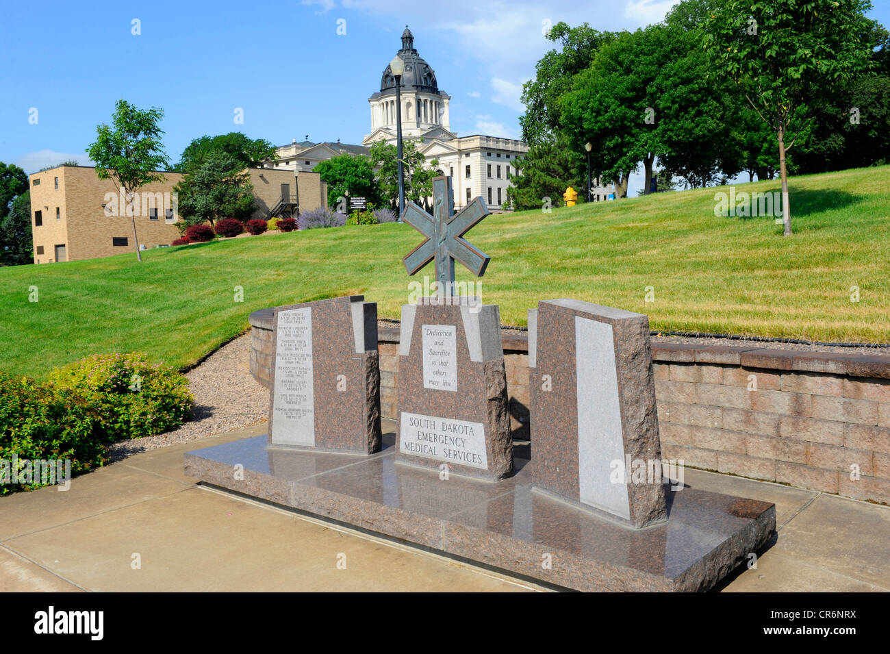 Emergency services memorial Pierre South Dakota Stock Photo - Alamy