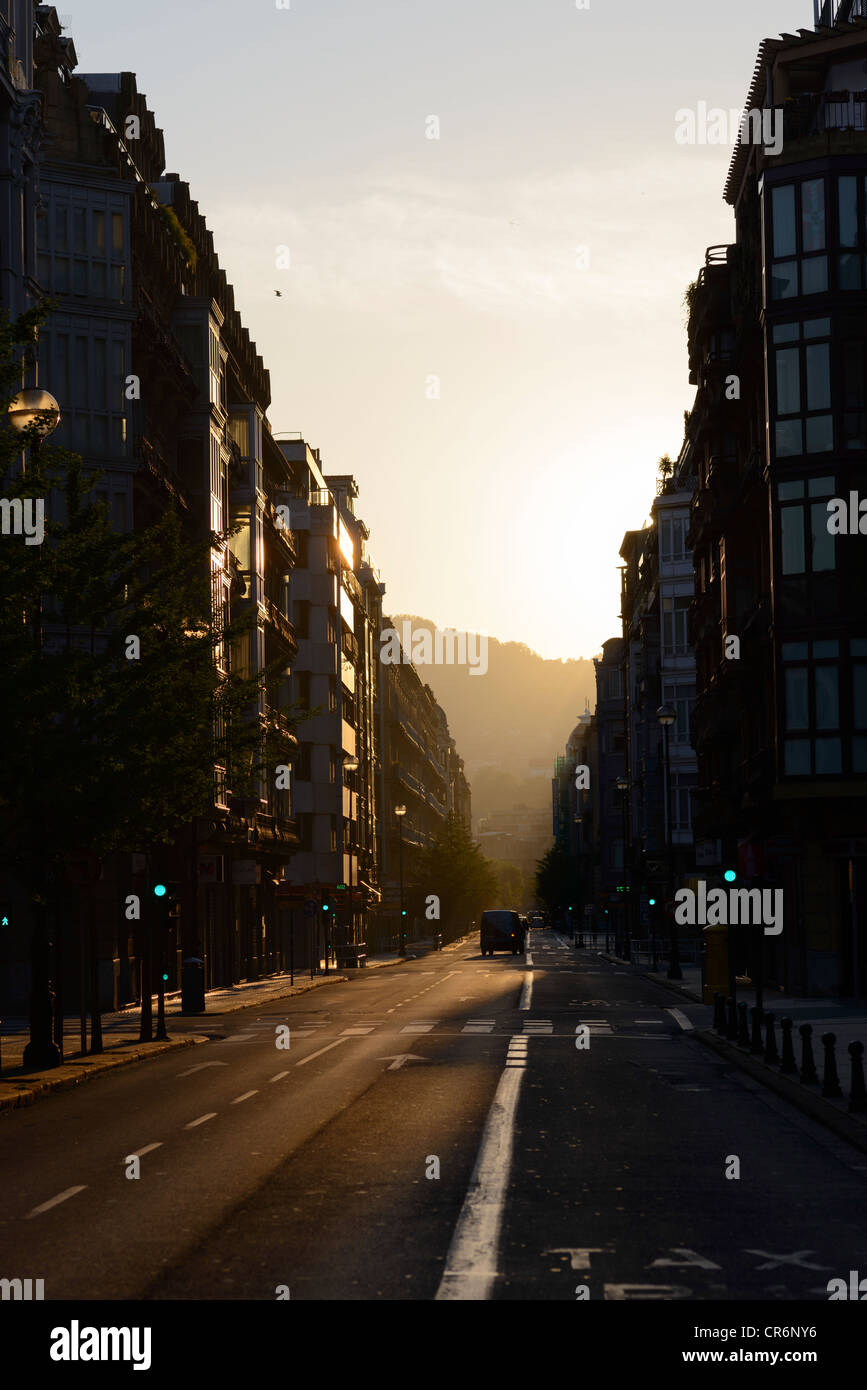 San Sebastian Street Early Morning,Spain,Europe Stock Photo - Alamy