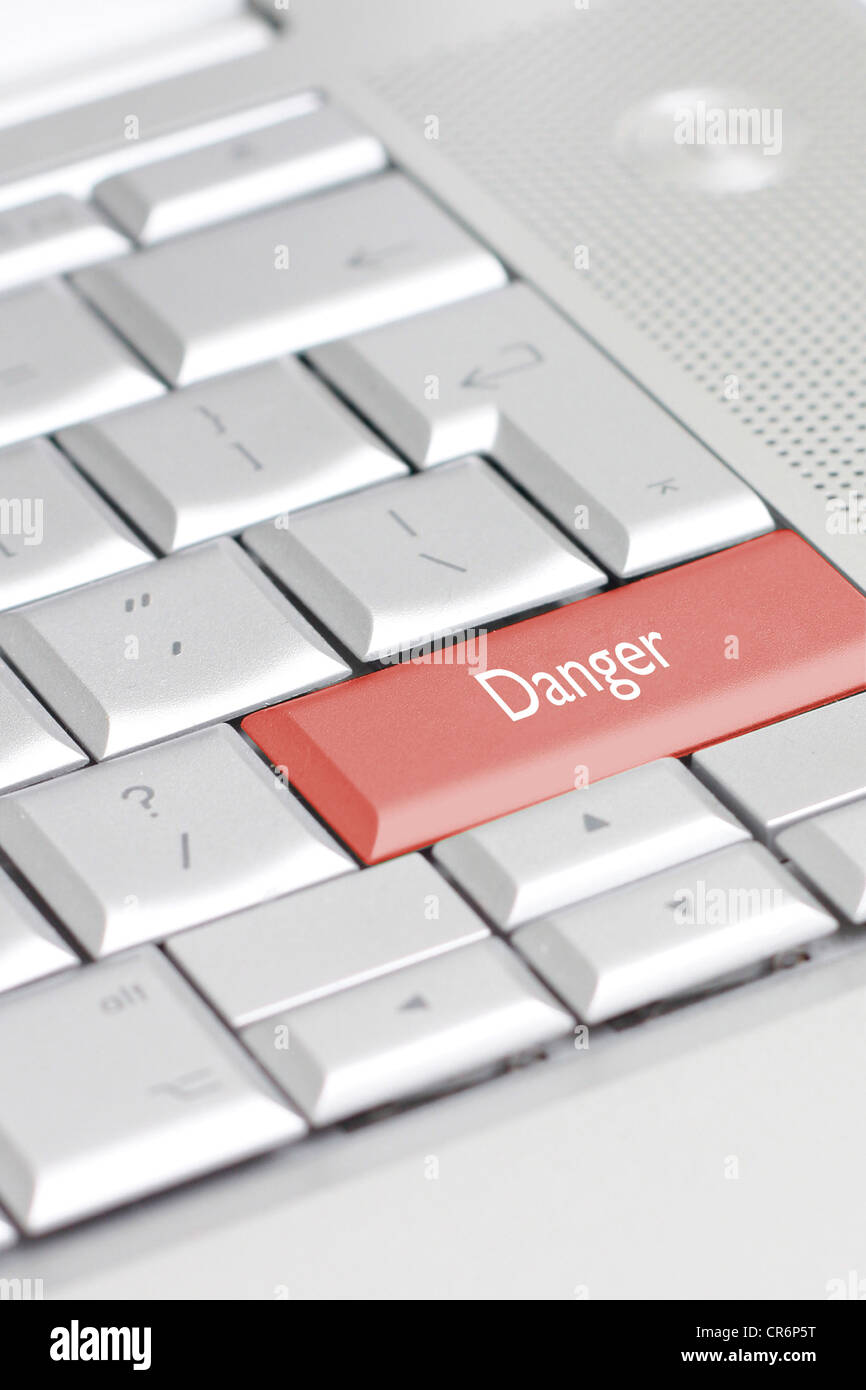 A danger key on a keyboard Stock Photo - Alamy