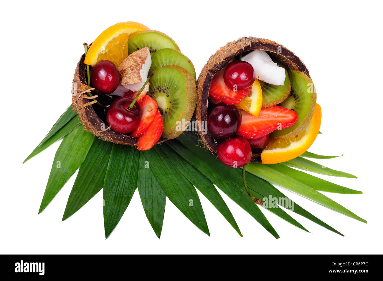 Multifruit isolated on a white background Stock Photo - Alamy
