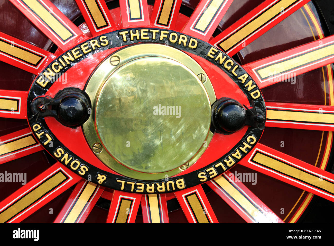 Steam Traction Engine Wheel from a Burrell Engine Stock Photo - Alamy
