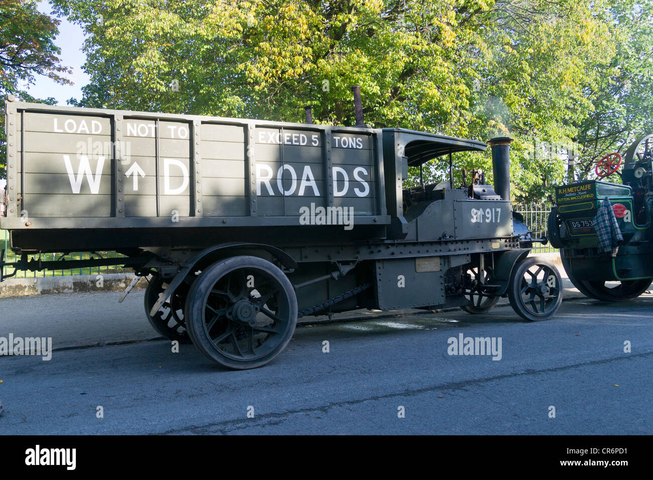 Traction engines at Birkenhead heritage vehicle show in Birkenhead Park ...