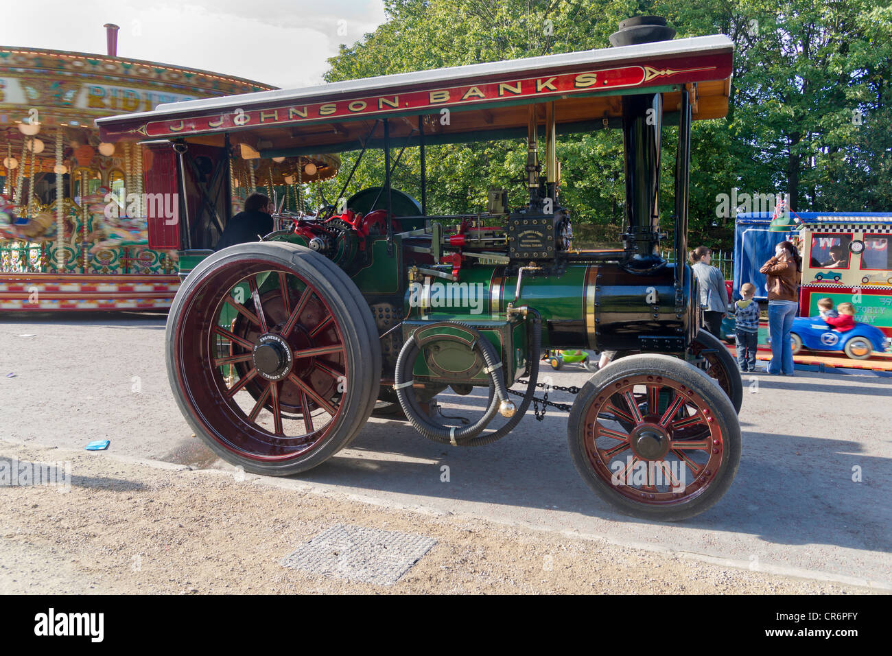 Traction engines at Birkenhead heritage vehicle show in Birkenhead Park ...