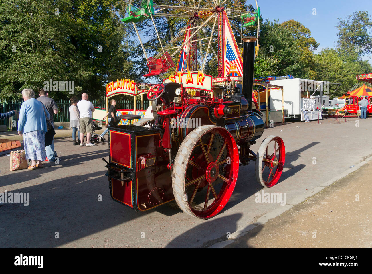 Traction engines at Birkenhead heritage vehicle show in Birkenhead Park ...