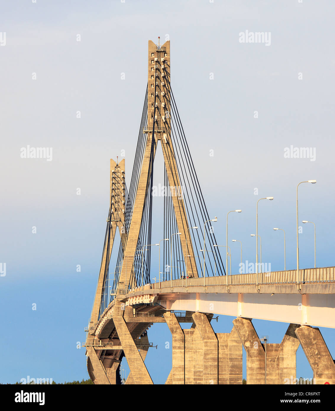 Cable-Stayed Bridge of Raippaluoto around Vaasa, Finland Stock Photo ...