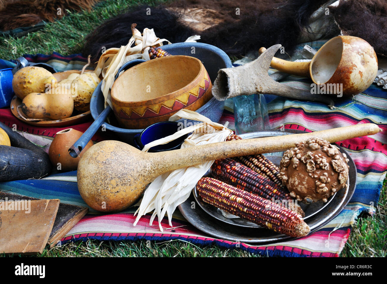 Native Indians' household items, USA Stock Photo - Alamy