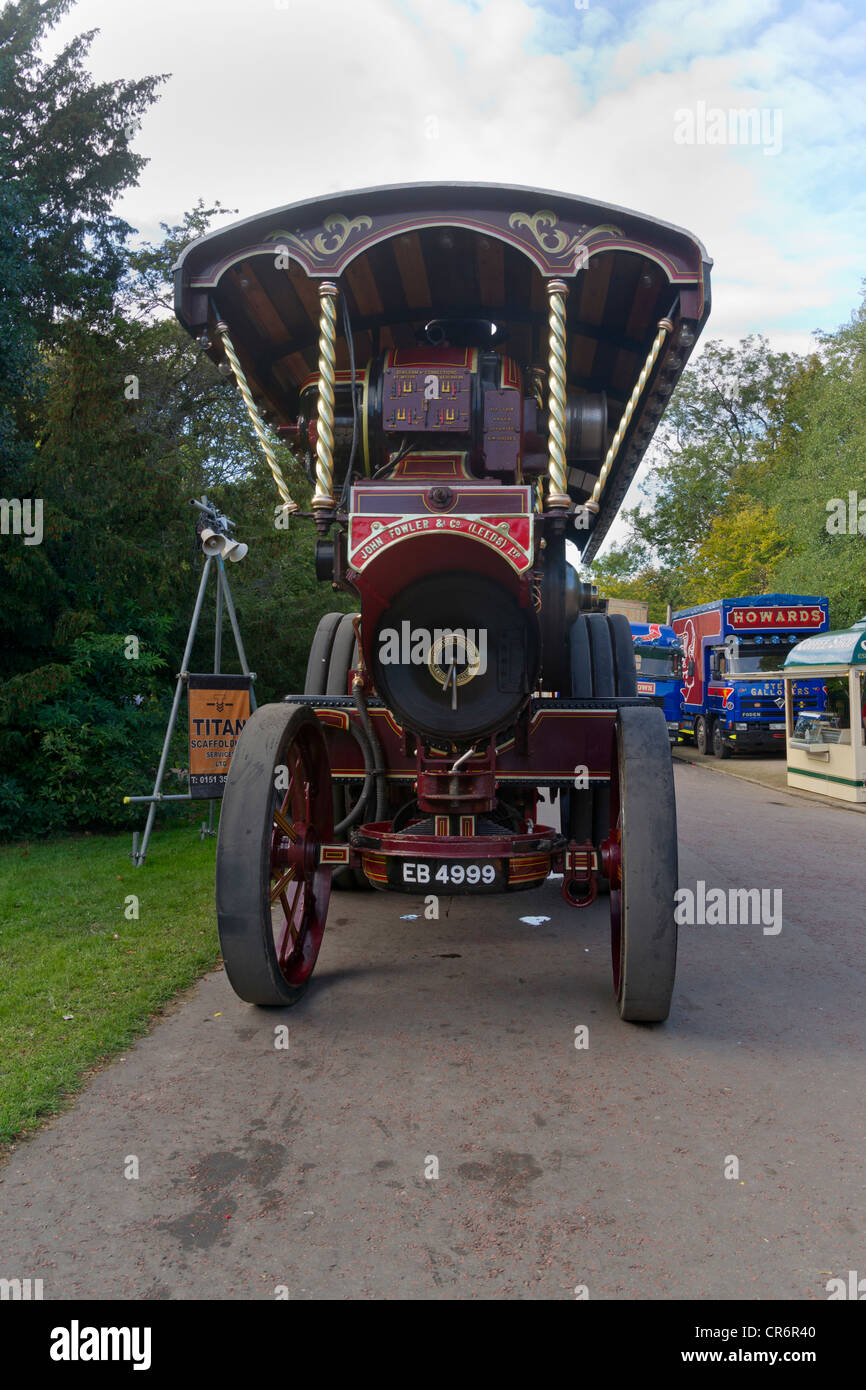 Traction engines at Birkenhead heritage vehicle show in Birkenhead Park ...
