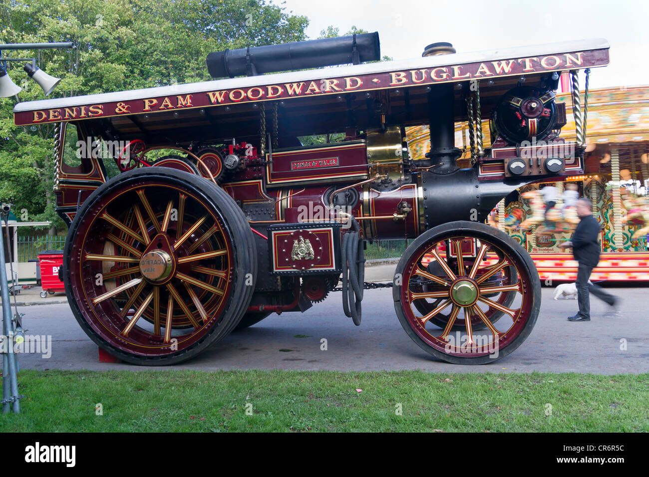 Traction engines at Birkenhead heritage vehicle show in Birkenhead Park ...