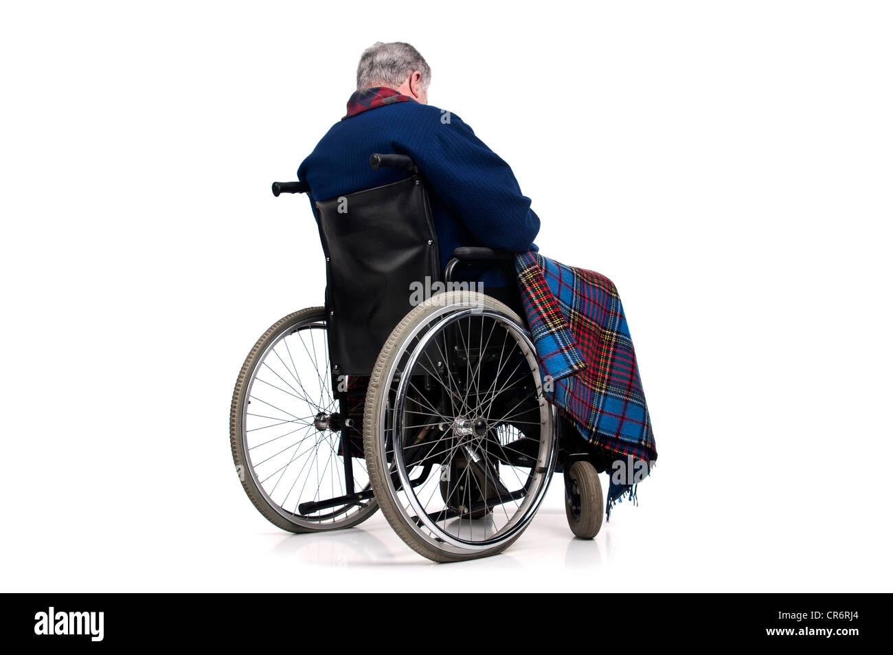 Disabled old man in wheelchair Cut Out Stock Images & Pictures - Alamy
