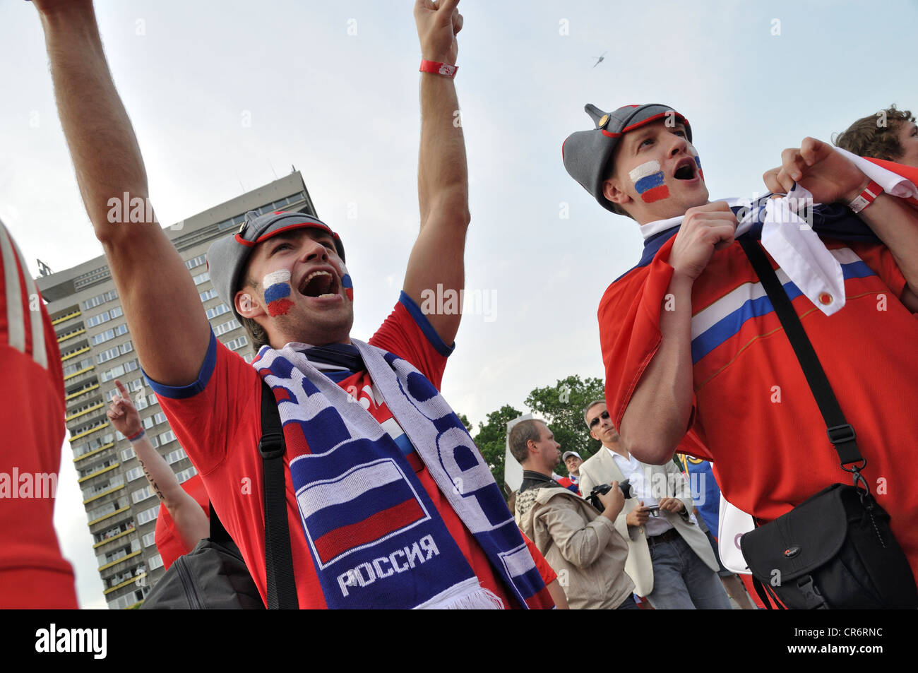 Russian football fans hat hi-res stock photography and images - Alamy