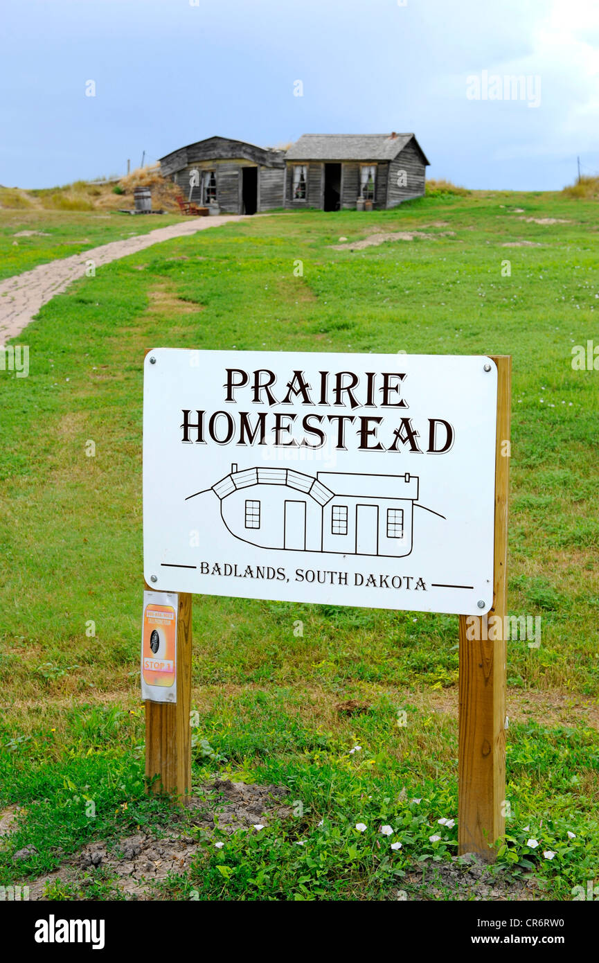 Prairie Homestead Historic Farm Badlands South Dakota Stock Photo - Alamy