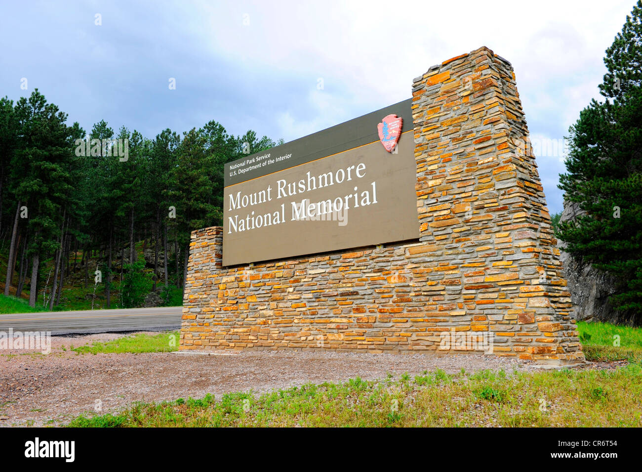 Entrance Sign to Mount Rushmore National Memorial Rapid City South ...