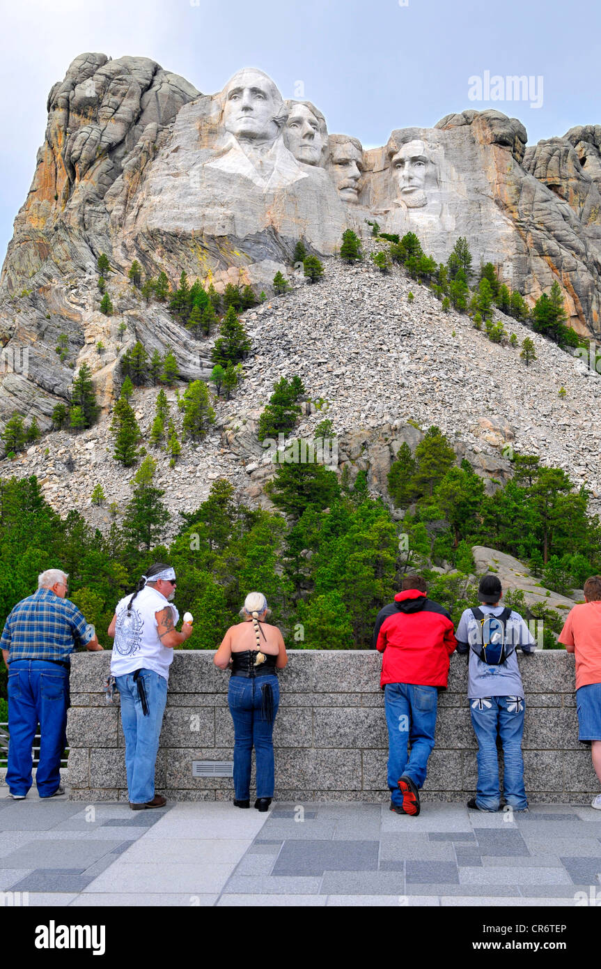 Visitors to Mount Rushmore National Park Rapid City South Dakota Stock ...