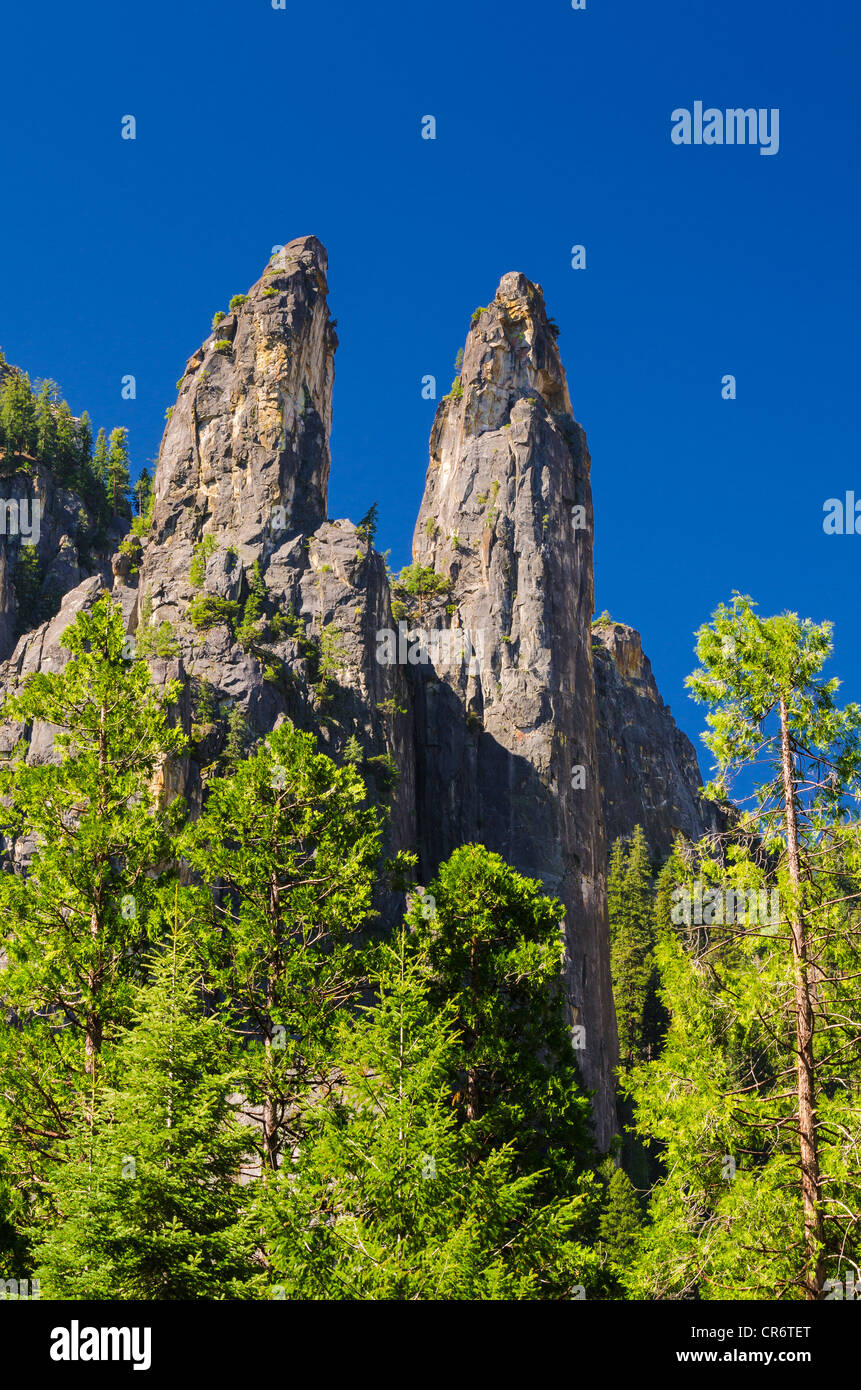 The Cathedral Spires, Yosemite National Park, California USA Stock ...