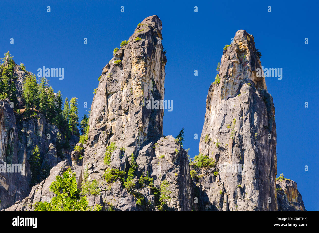 The Cathedral Spires, Yosemite National Park, California USA Stock ...