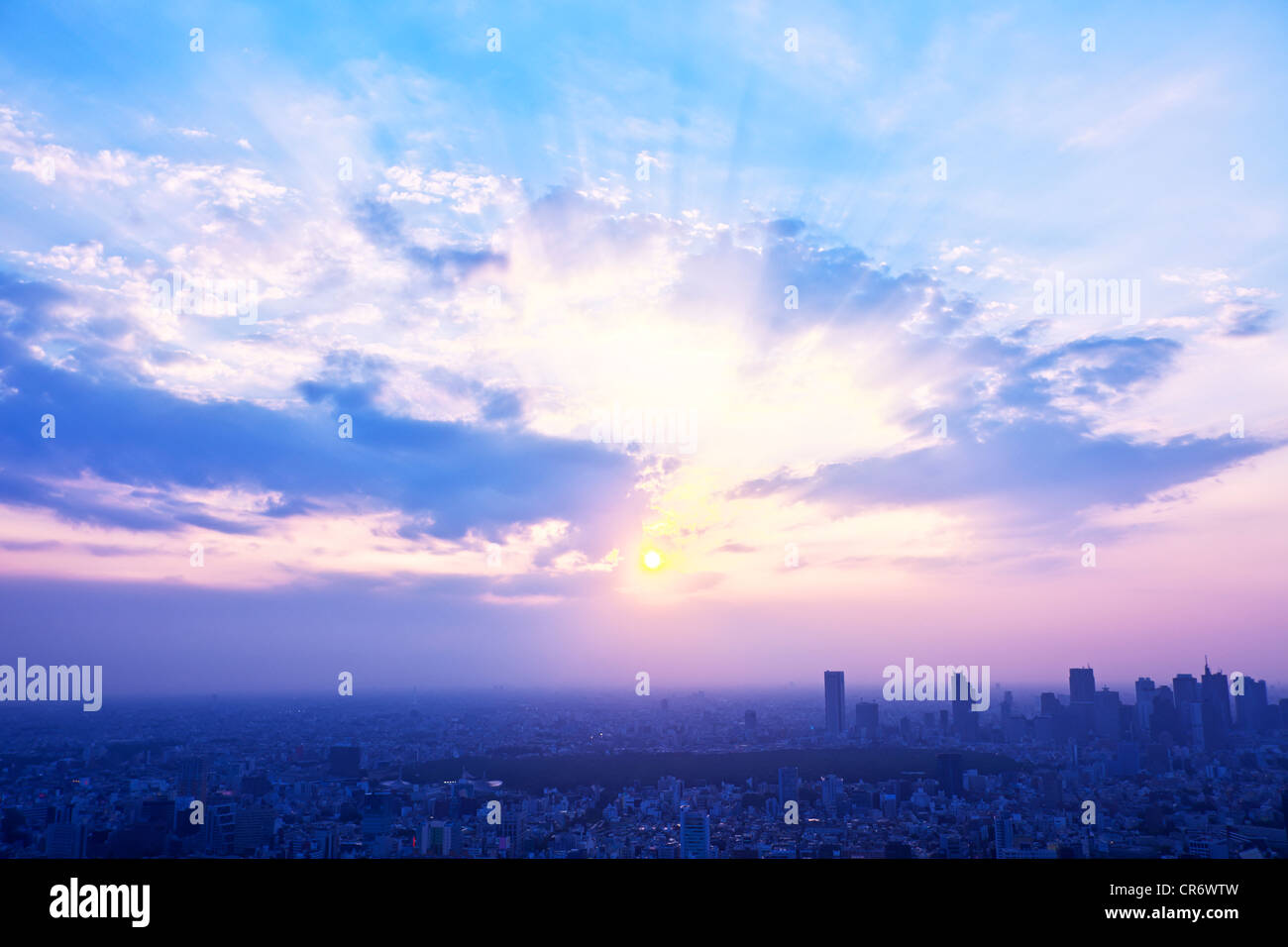 Tokyo evening cityscape Stock Photo - Alamy