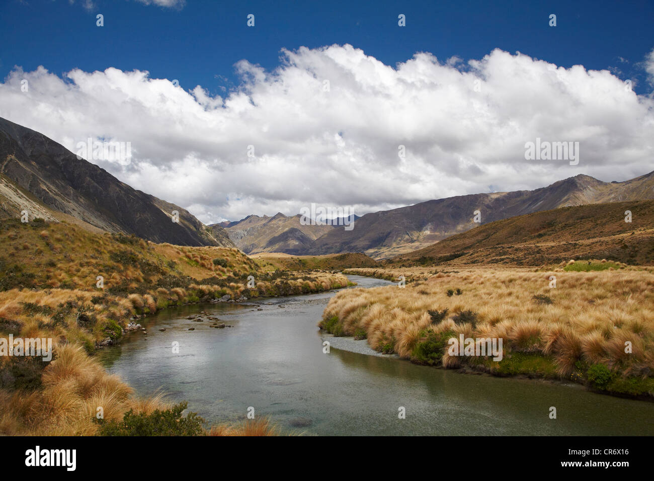 Mararoa River, near Mavora Lakes, Southland, South Island, New Zealand ...