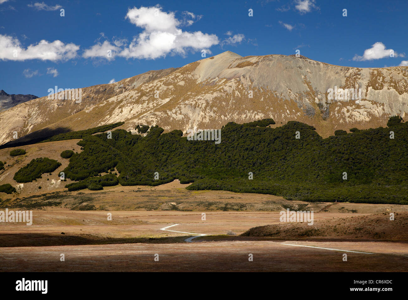 Mount Nicholas Road through Oreti River Valley, by Southland, South ...