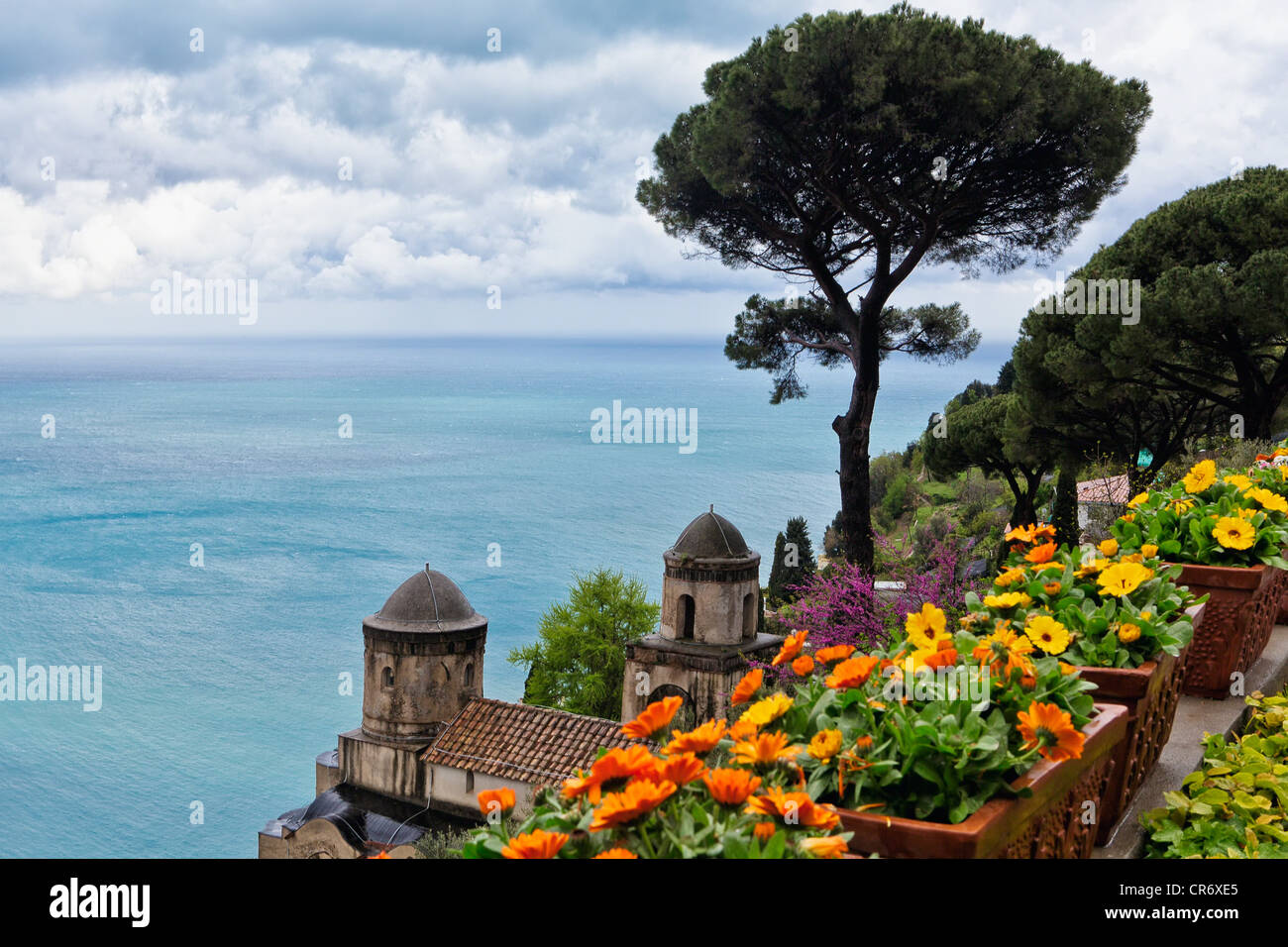 High Angle View from Villa Rufulo, Ravello, Campania, Italy Stock Photo ...