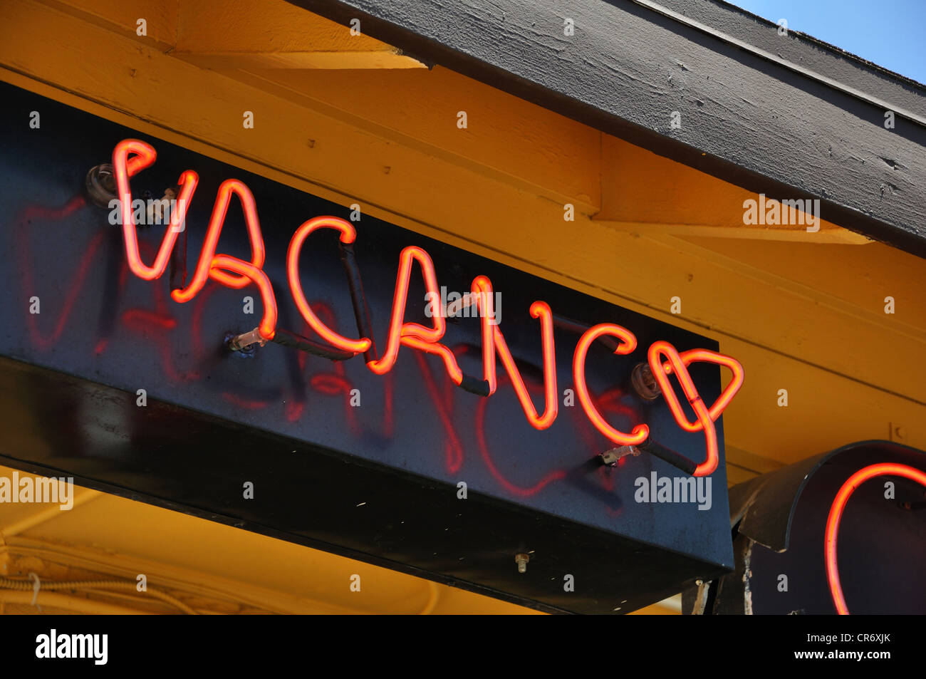 Neon vacancy hotel sign Stock Photo - Alamy