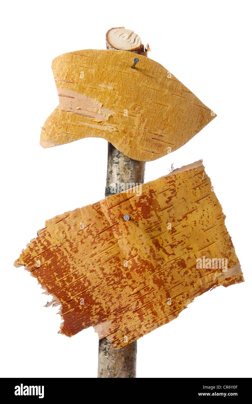 Stylized road signpost on a white background Stock Photo - Alamy