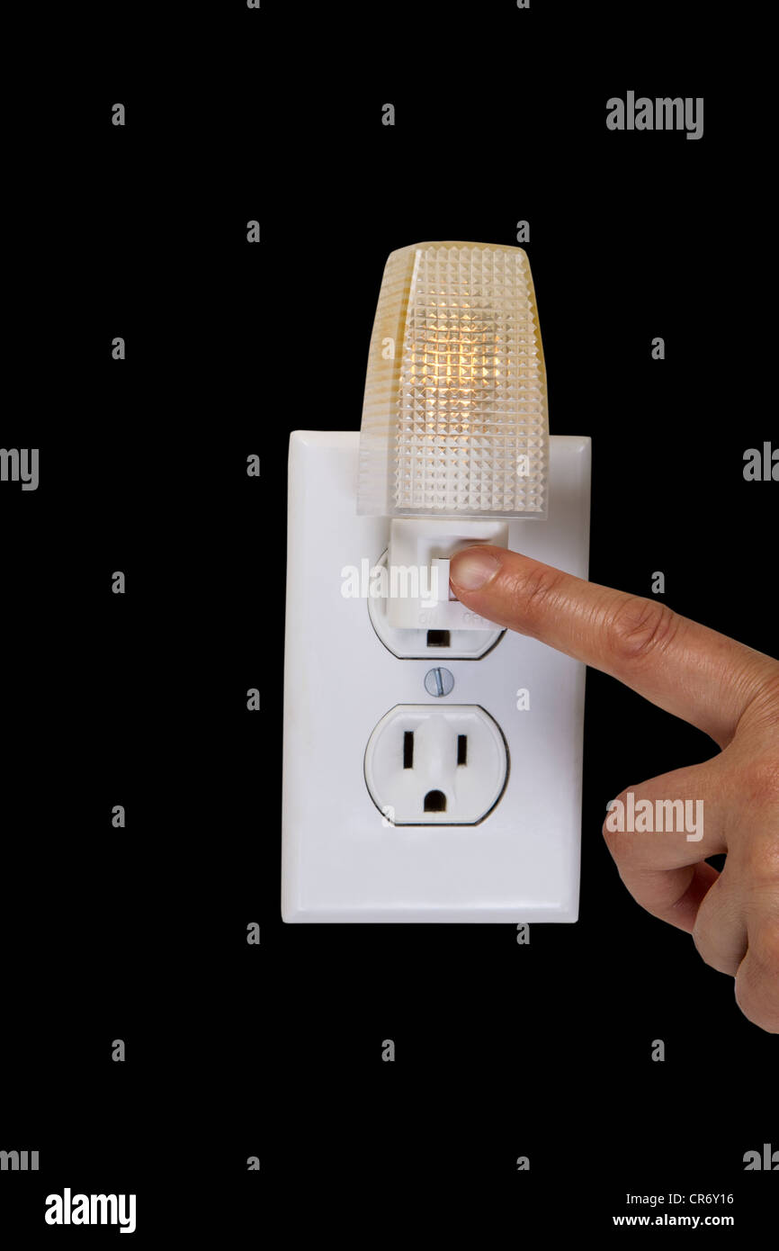 Black hand light switch hi-res stock photography and images - Alamy