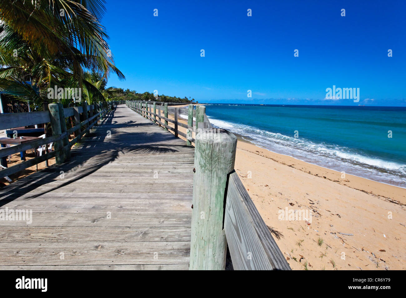 Boardwalk Along the Beach, Loiza, Puerto Rico Stock Photo - Alamy