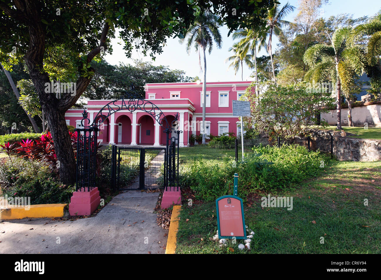 Entrance to a Purple Colored Building, Casa Rosa, Old San Juan, Puerto ...