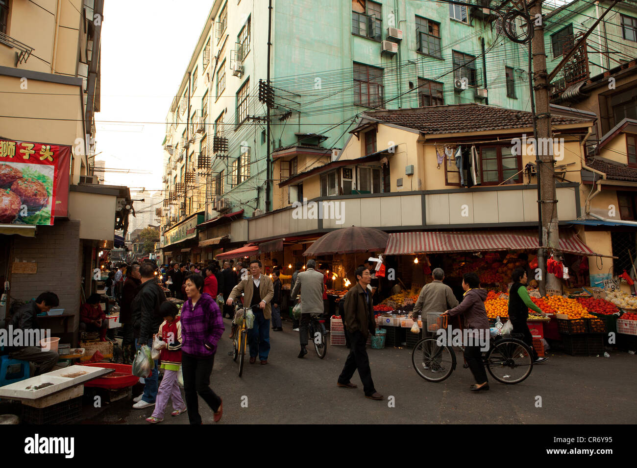 Street view of China shanghai Stock Photo - Alamy