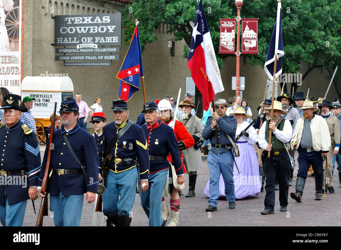 Old West frontier reenactment in Fort Worth, Texas, USA Stock Photo - Alamy