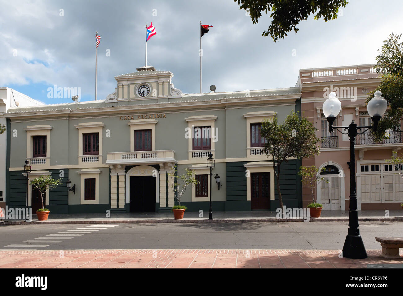 Frontal View of the Ponce City Hall (Casa Alcaldia de Ponce Stock Photo ...
