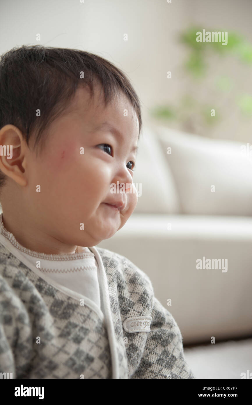 Profile of baby boy Stock Photo - Alamy