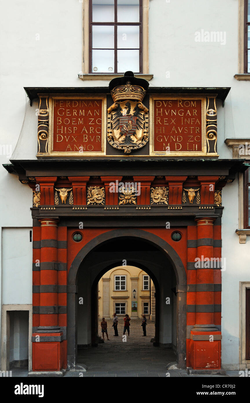 Swiss Gate, 1552, Vienna Hofburg Imperial Palace, Vienna, Austria ...