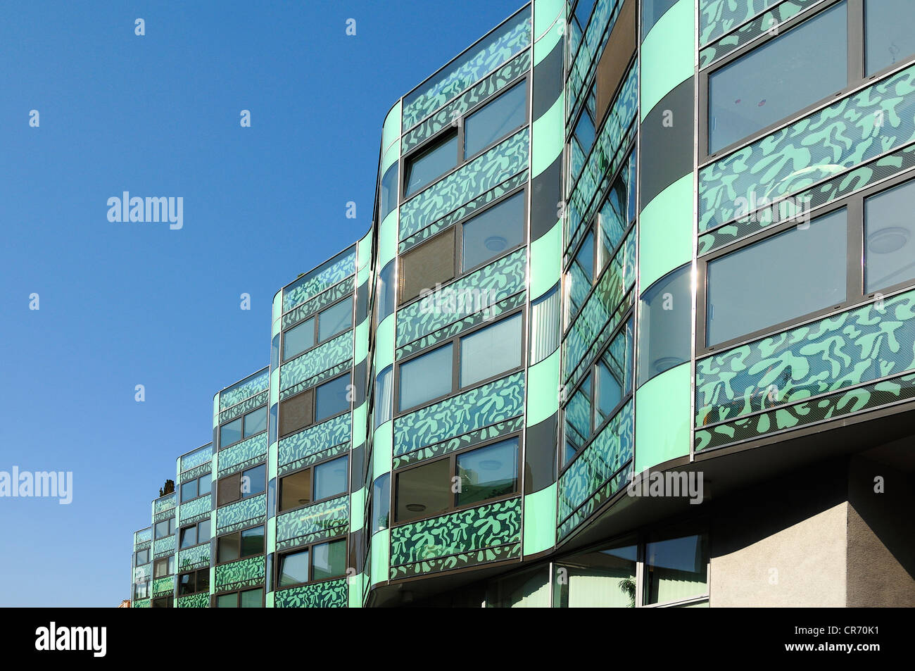 Modern designed facade of an office building, Argentinierstrasse ...