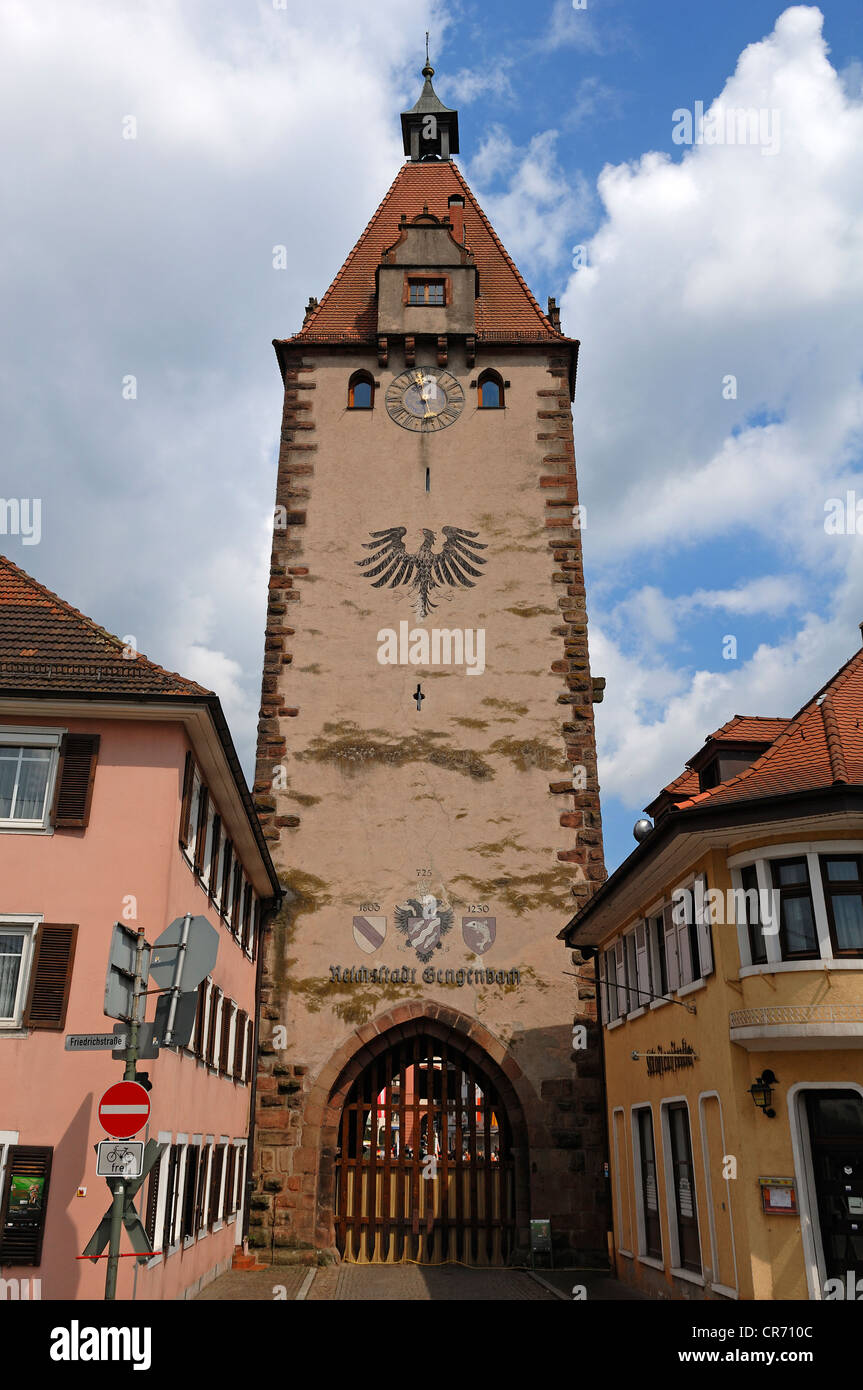 Old town gate, Kinzigtor, 15th century, Gengenbach, Baden-Wurttemberg ...