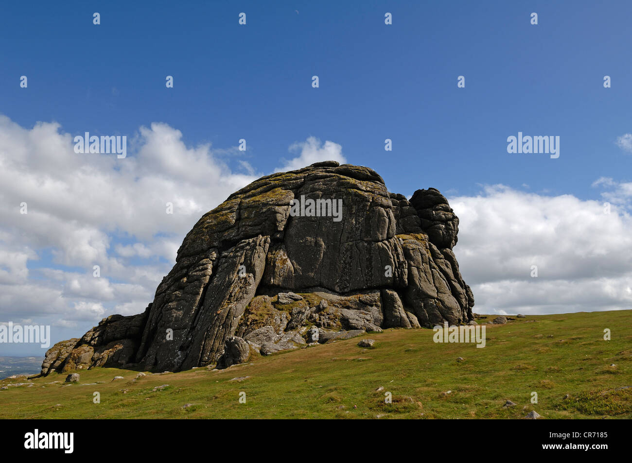 Viewpoint Haytor, large granite rocks on a hill, Haytor Vale, Dartmoor ...