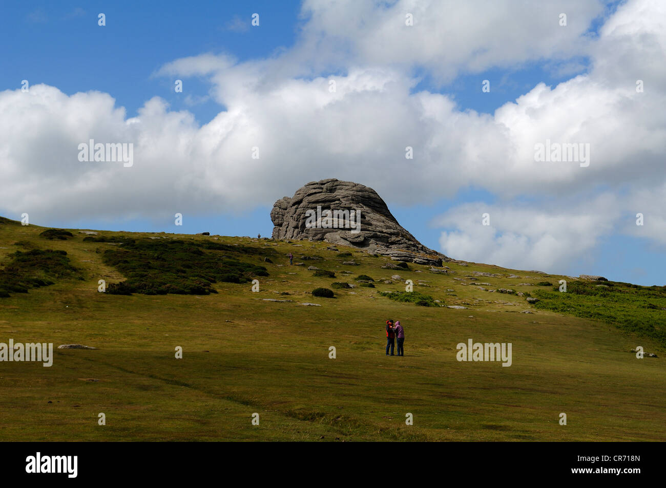 Viewpoint Haytor, large granite rocks on a hill, Haytor Vale, Dartmoor ...