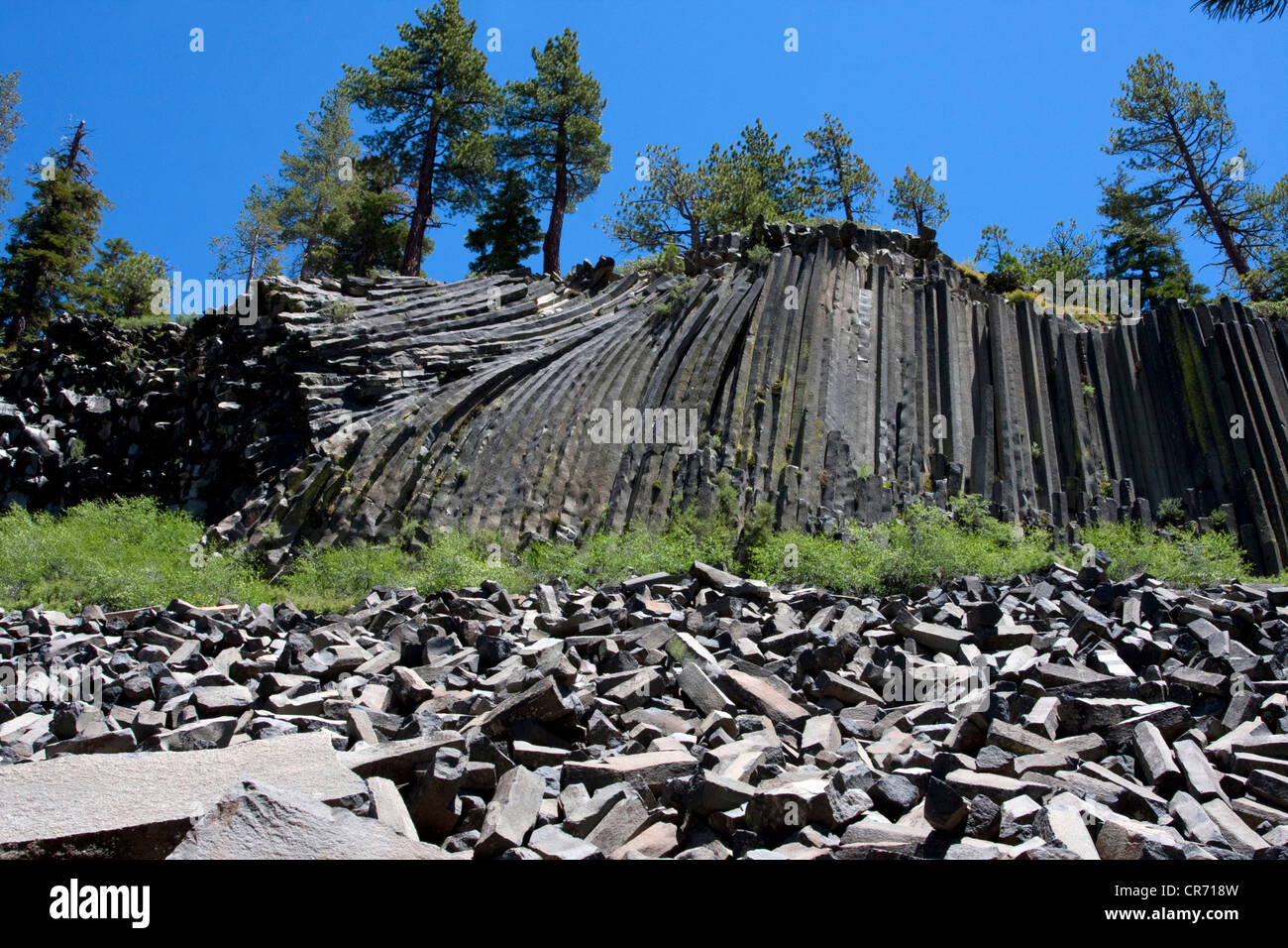 Devils Postpile National Monument, near Mammoth Mountain, California ...