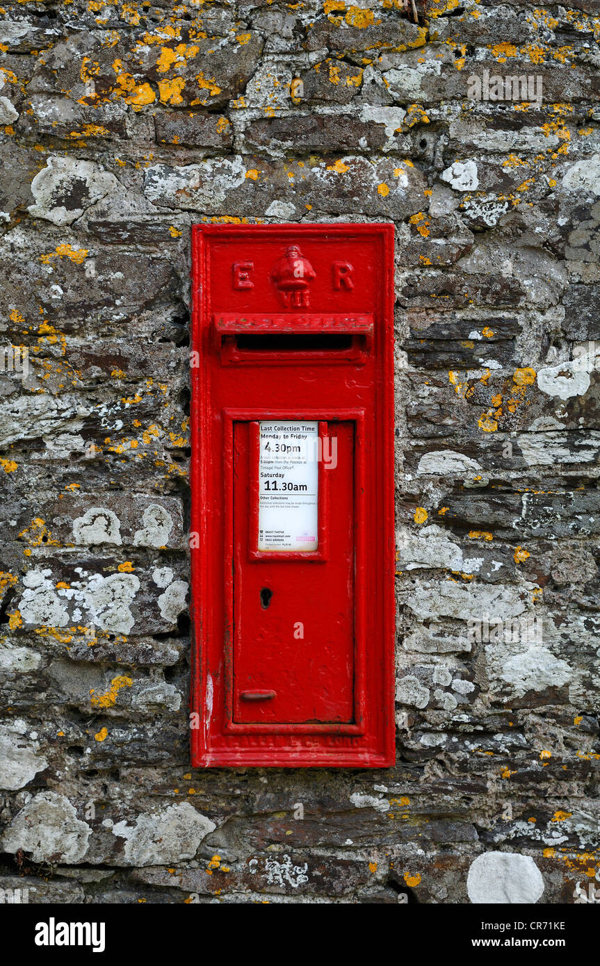 British red letter box, ER VII, from the time of Edward VII, 1841-1910 ...