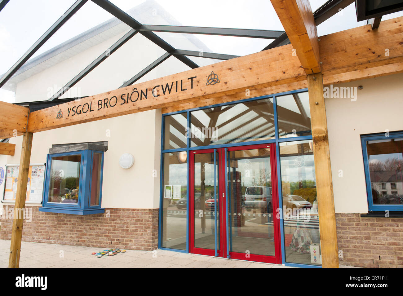 Ysgol Bro Sion Cwilt, Synod Inn, Ceredigion Wales UK Stock Photo - Alamy