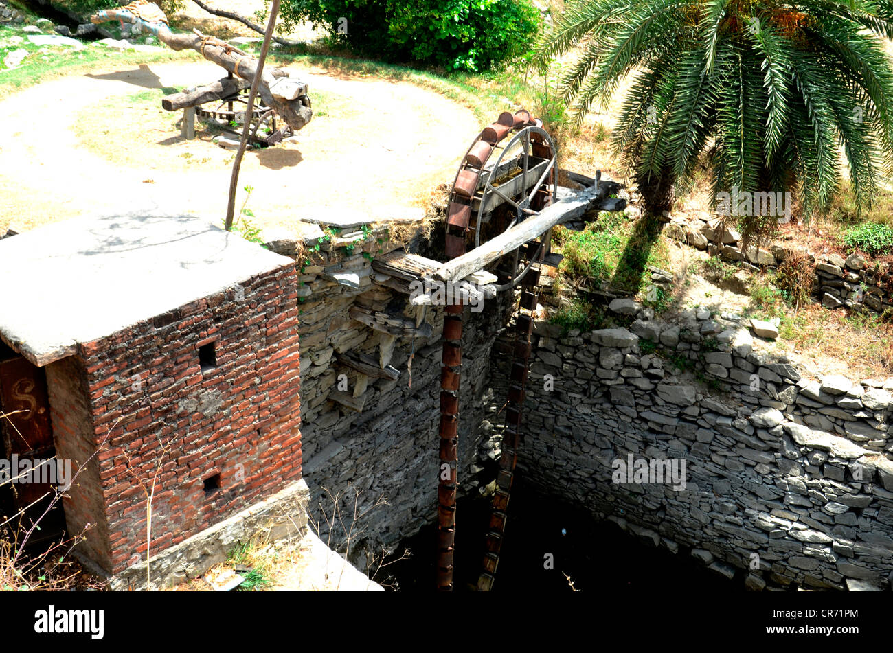 Persian wheel water lifting system Stock Photo - Alamy