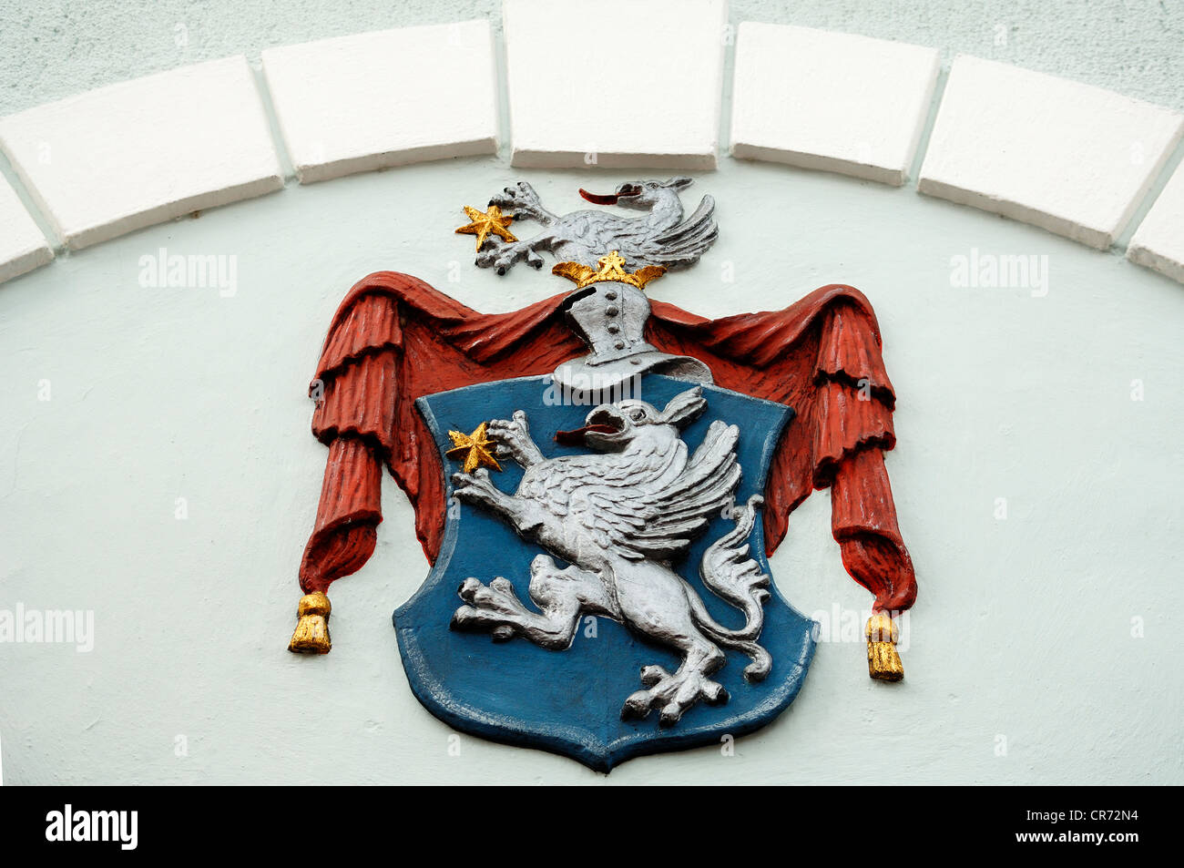 Crest at the former Reussenhof, now Hotel Krone, Balthasar-Neumann ...