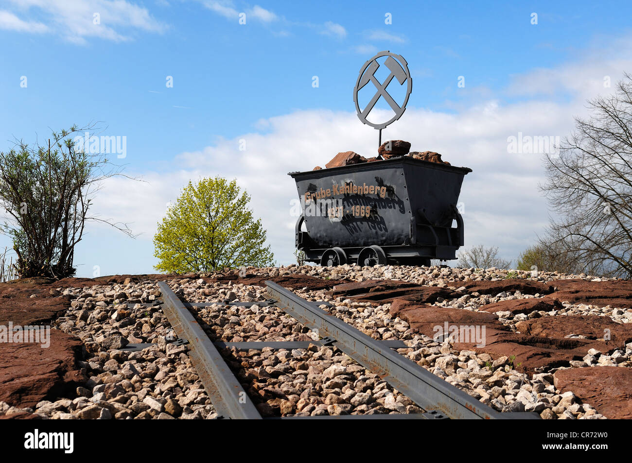 Lorry as a reminder of the Grube Kahlenberg mine 1937 - 1969 on a ...