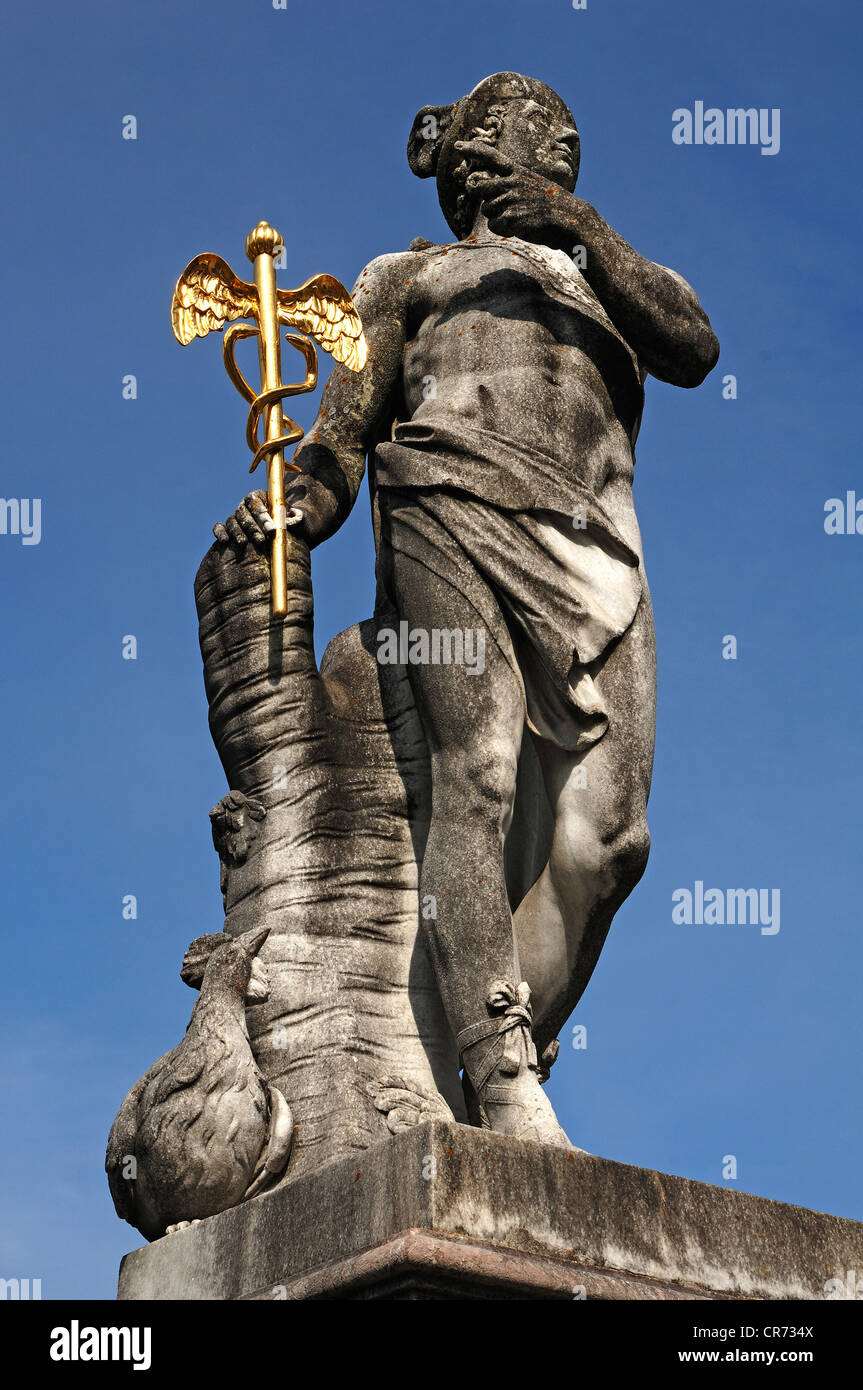 Sculpture of Mercury, 1778, by Roman Anton Boos in the palace gardens ...