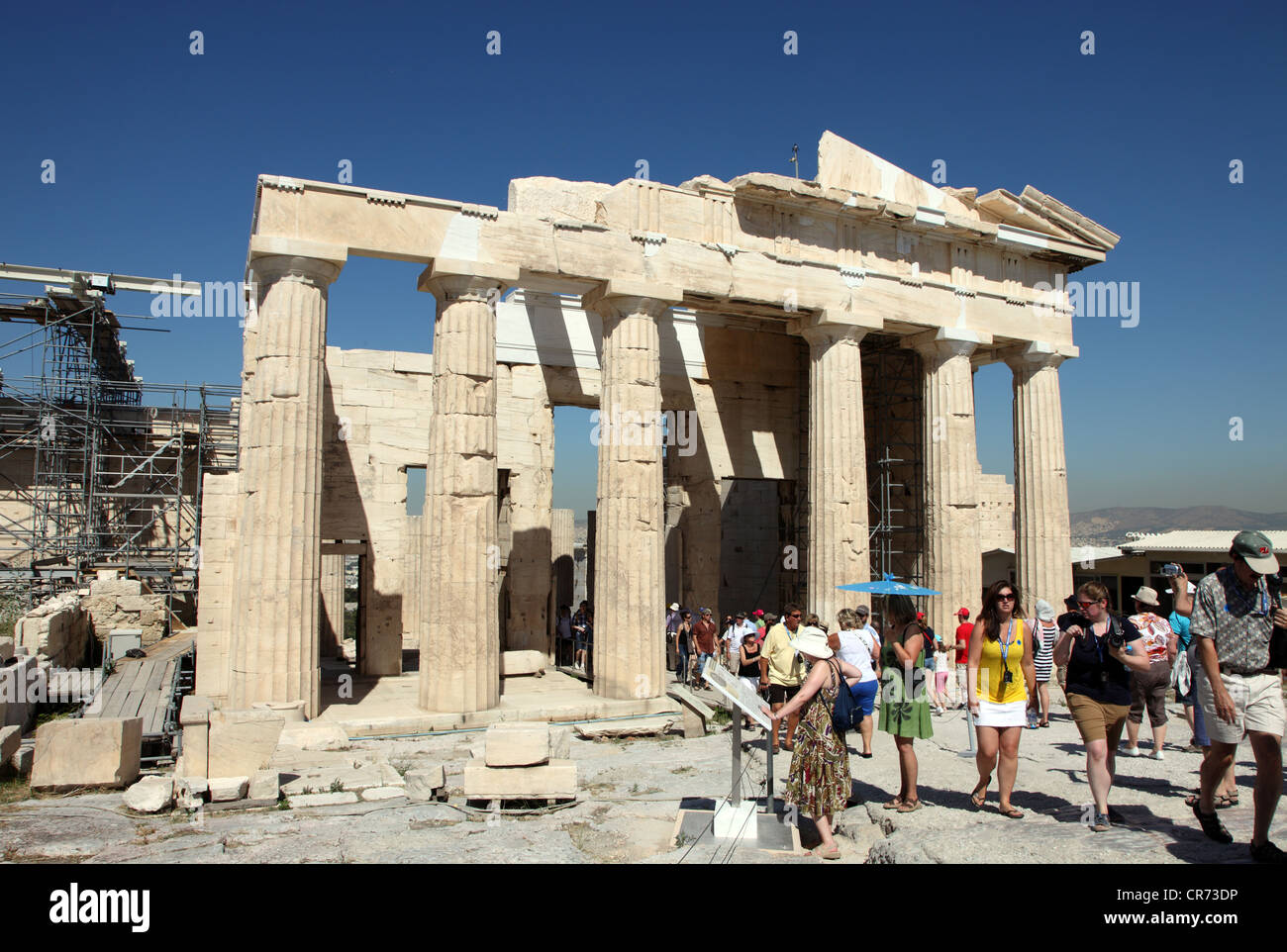 The Propylaea built as an art gallery 437 - 432BC on the sacred rock of ...