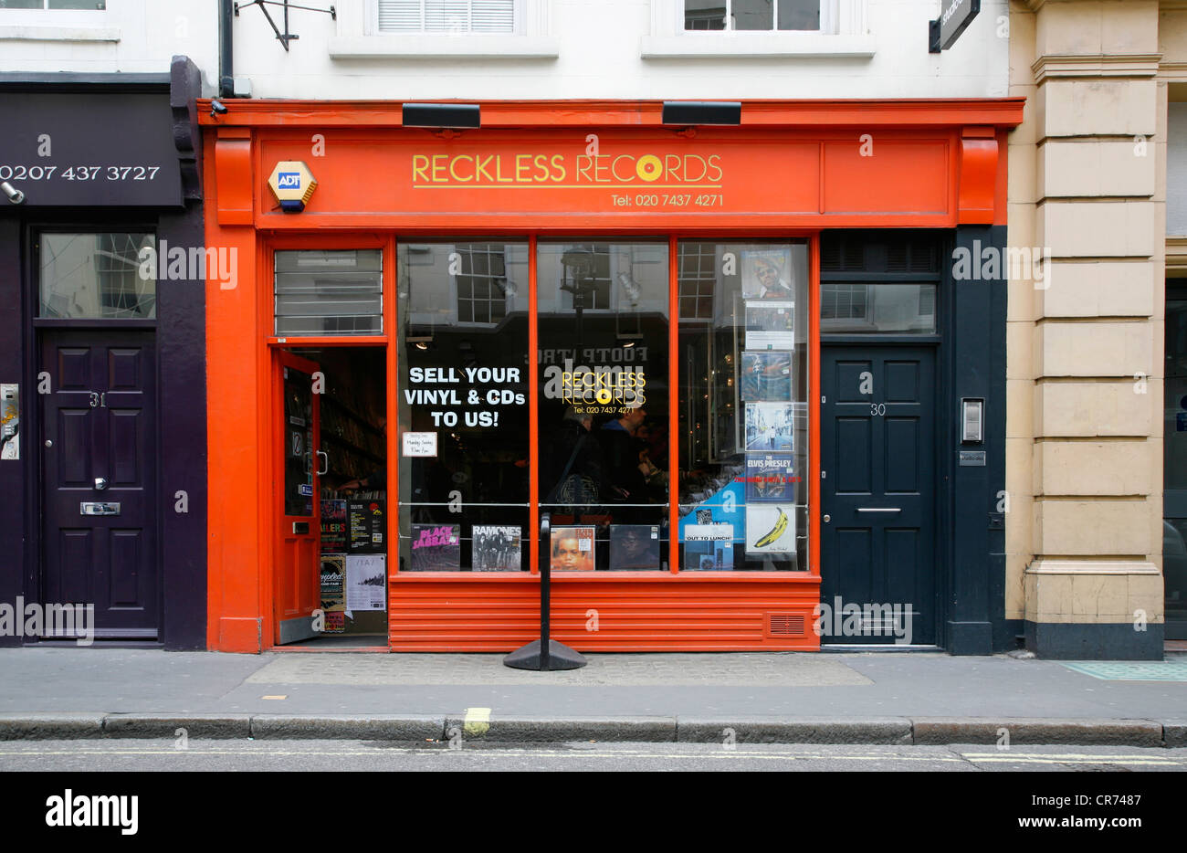 Reckless Records shop on Berwick Street, Soho, London, UK Stock Photo ...