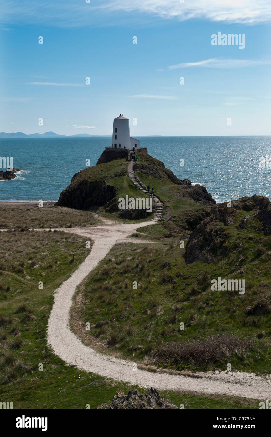 The old Lighthouse Llanddwyn Island Anglesey North Wales Stock Photo ...