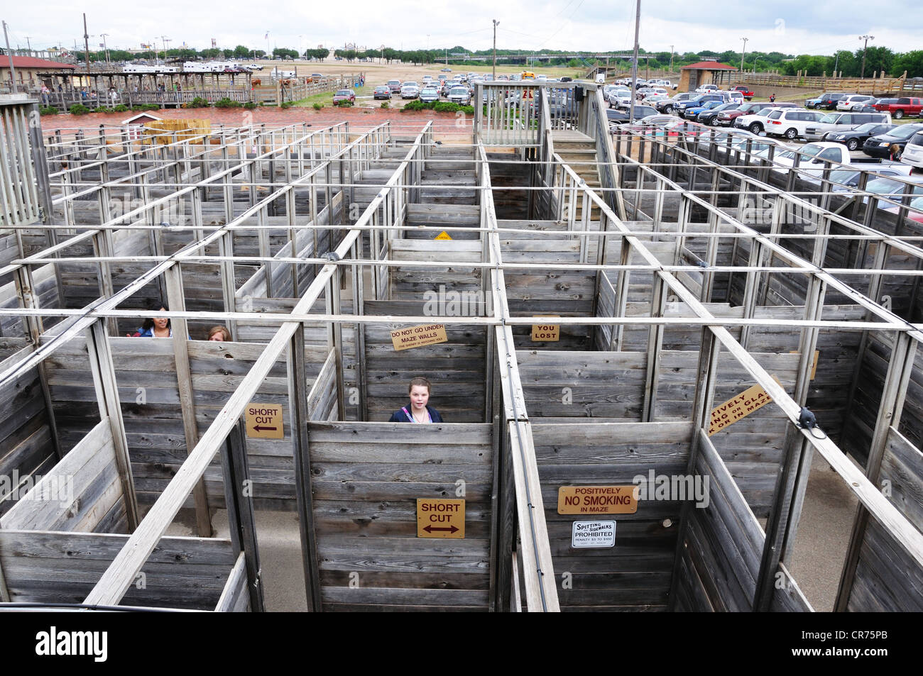 Maze in Stockyards in Fort Worth, Texas, USA Stock Photo - Alamy