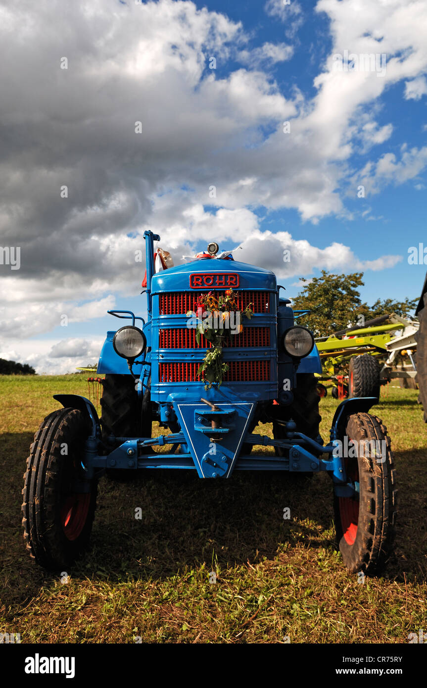 Antique tractor meeting, Roehr tractor, built in 1952, Morschreuth ...